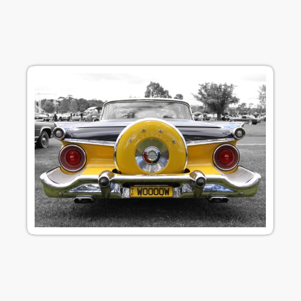 "Full Frontal - WOW - Classic Ford Skyliner" Sticker by tonyshaw ...