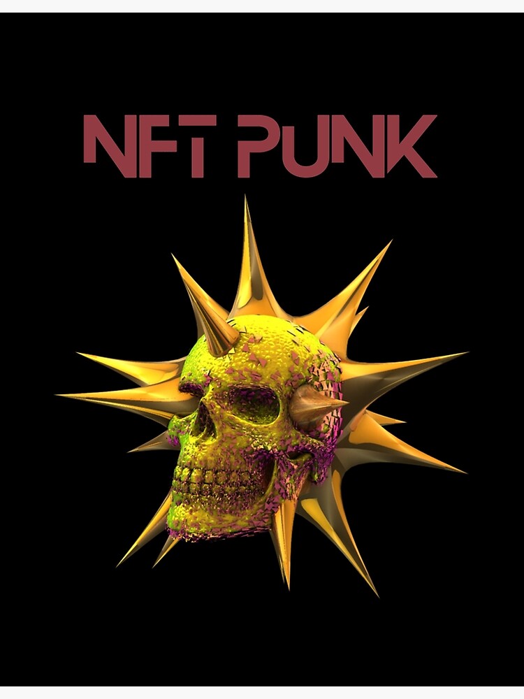 "NFT punk skull with spikes." Poster for Sale by SittingPrinttee ...