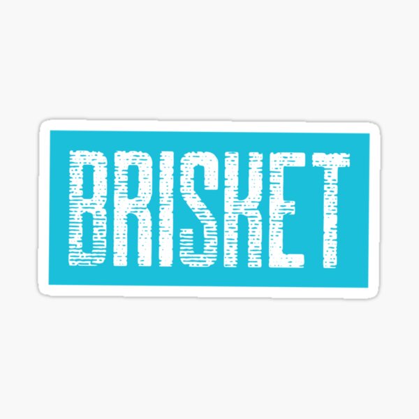 "Blue background Brisket tag" Sticker by SmokinMonchBBQ | Redbubble