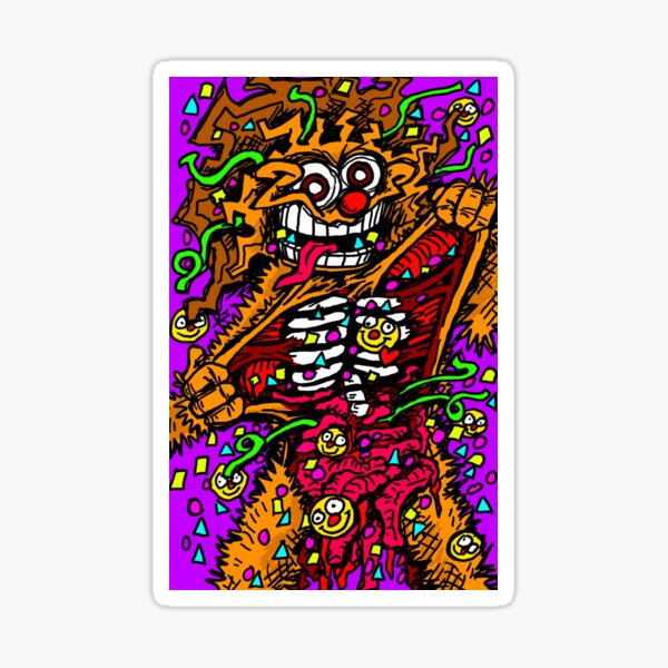 "confetti guts " Sticker for Sale by jkw888 | Redbubble