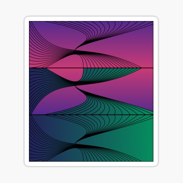 "Wavy lines" Sticker for Sale by Pich0 | Redbubble
