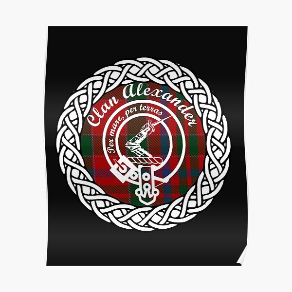 "Alexander Scottish Clan surname last name crest motto tartan" Poster ...