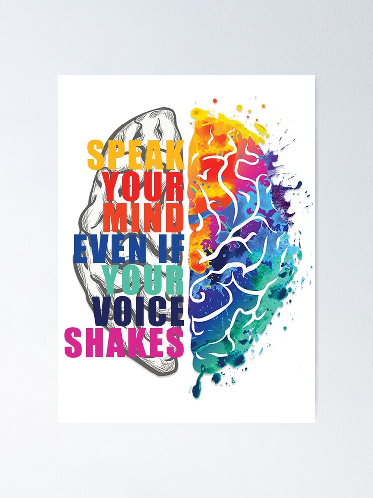 "R.B.G Speak Your Mind Even If Your Voice Shakes" Poster for Sale by ...