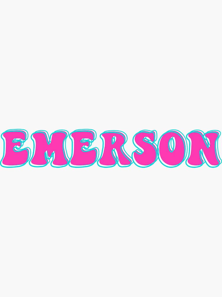 "EMERSON Cute Name Design EMERSON - Kawaii EMERSON Name" Sticker by ...