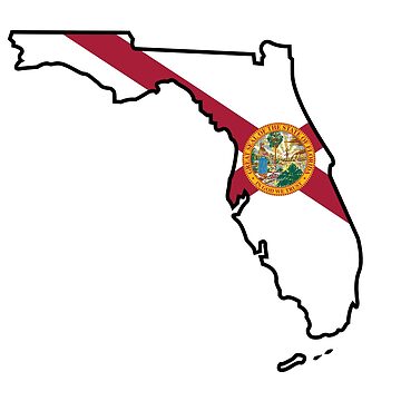 "Florida State Outline with Flag" Sticker for Sale by JPDesignsStuff ...