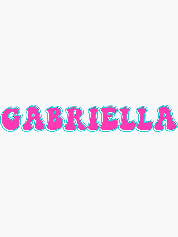 "GABRIELLA Cute Name Design GABRIELLA - Kawaii GABRIELLA Name" Sticker ...