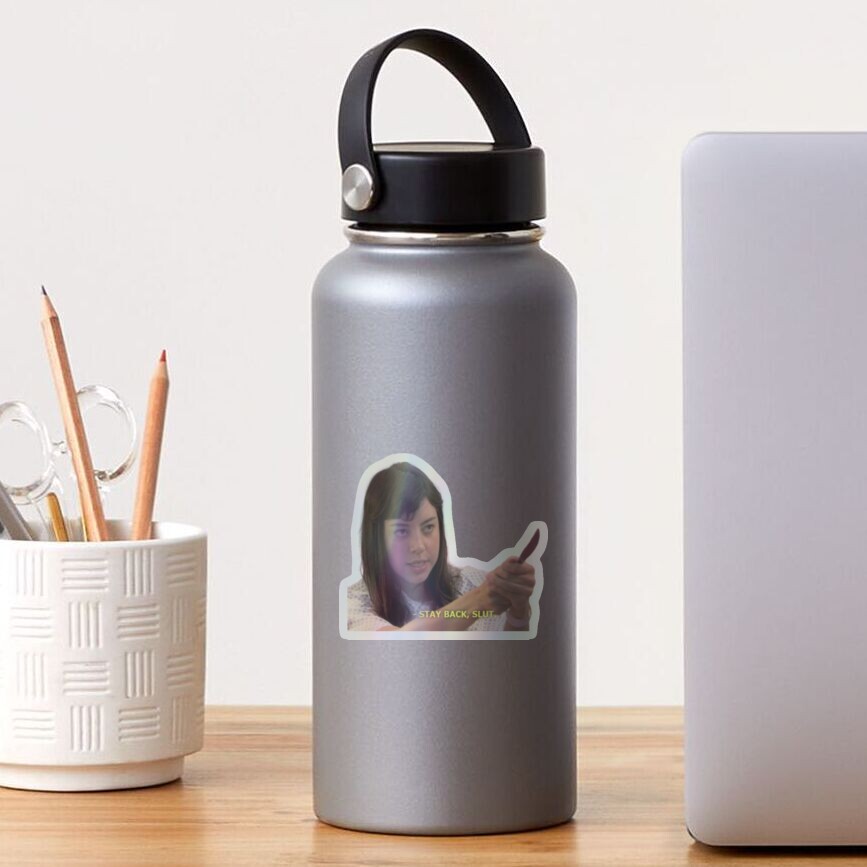 ""Stay Back, Slut" April Ludgate Parks and Rec Quote" Sticker for Sale ...