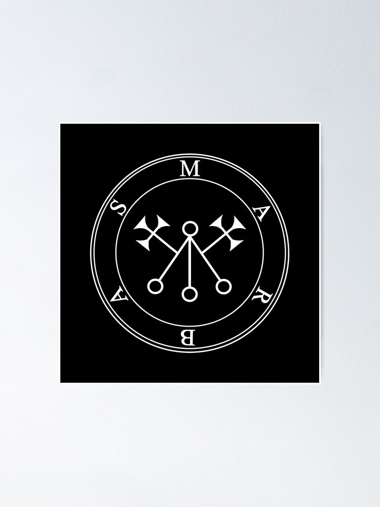 "Marbas - Goetia (white)" Poster for Sale by Shadow-Kingdom | Redbubble