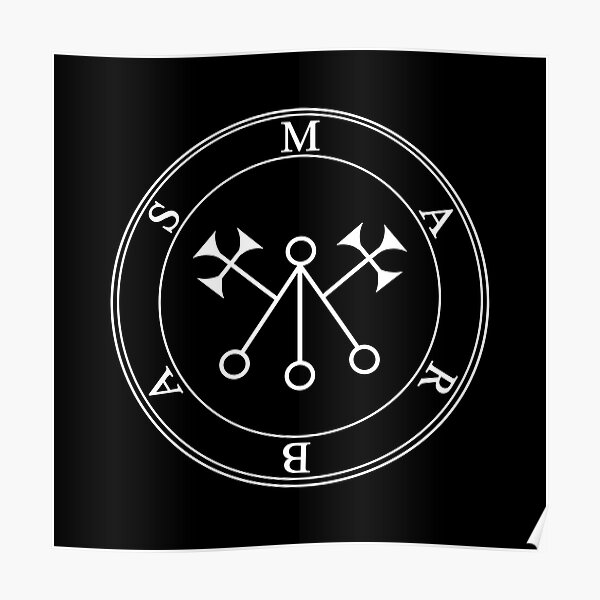 "Marbas - Goetia (white)" Poster for Sale by Shadow-Kingdom | Redbubble