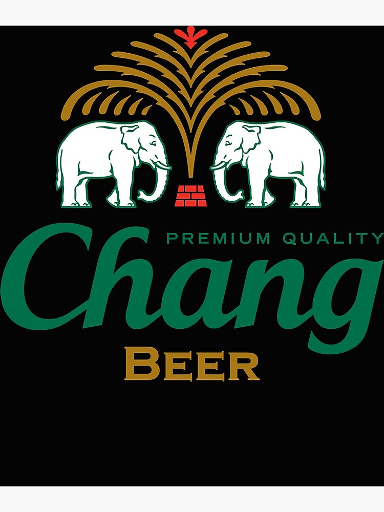 "Thailand Chang beer bottle label เบียร์ ช้าง Essential T-Shirt" Poster ...