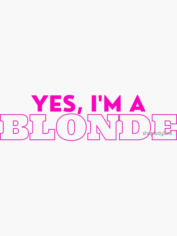 "Legally blonde type sticker" Sticker by shopladybird | Redbubble
