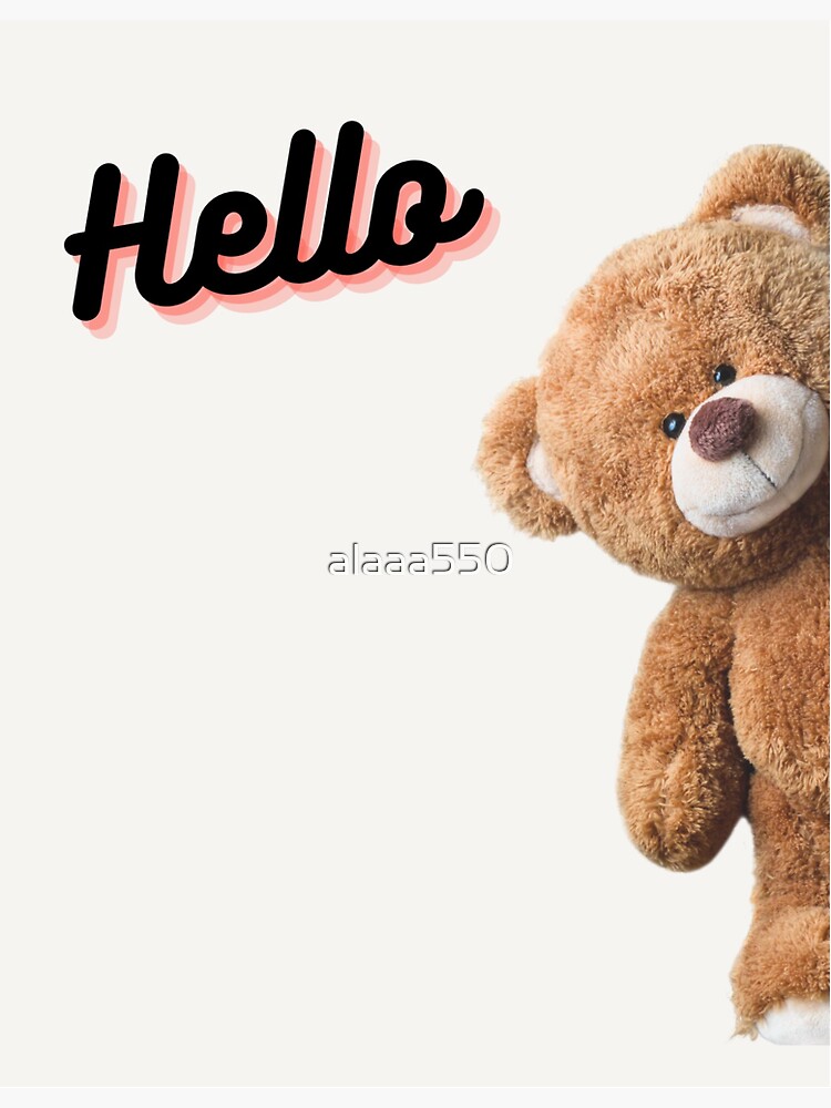 "hello bear" Sticker by alaaa550 | Redbubble