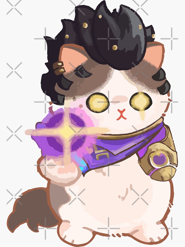 " Minimalist Astra cat cute Catlorant catAstra" Sticker by ipo23 ...