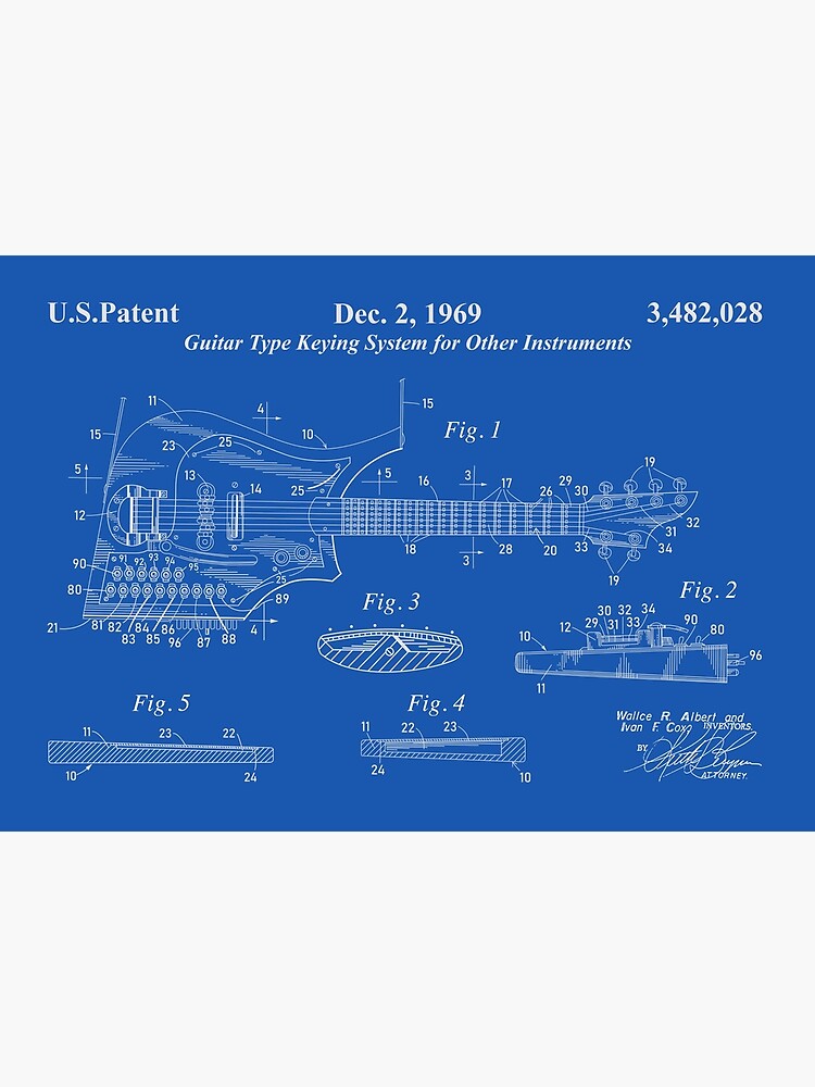 "1969 Old Vintage Guitar Type Keying System for Other Instruments ...