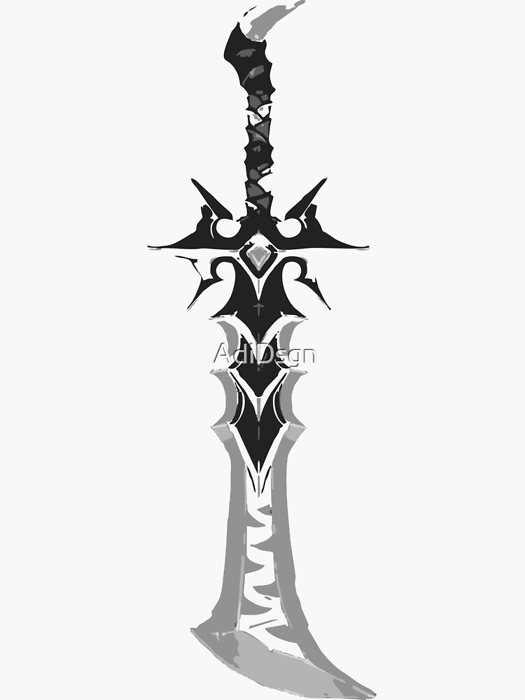 "Fantasy gray sword " Sticker by AdiDsgn | Redbubble