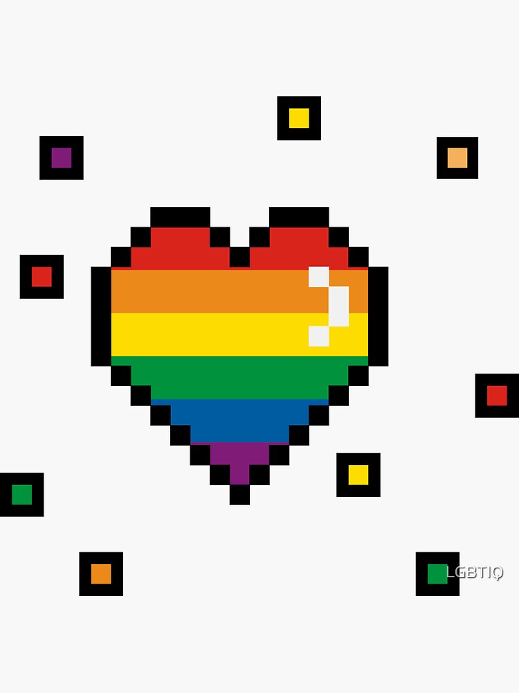 "lgbtiq heart" Sticker for Sale by LGBTIQ | Redbubble