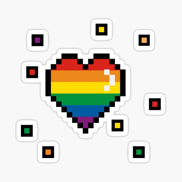 "lgbtiq heart" Sticker for Sale by LGBTIQ | Redbubble