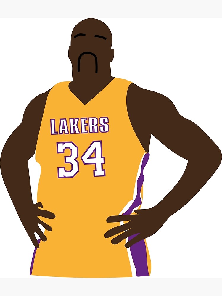 "Shaquille 'Shaq' O'Neal 34" Art Print for Sale by LakeshowThreads ...