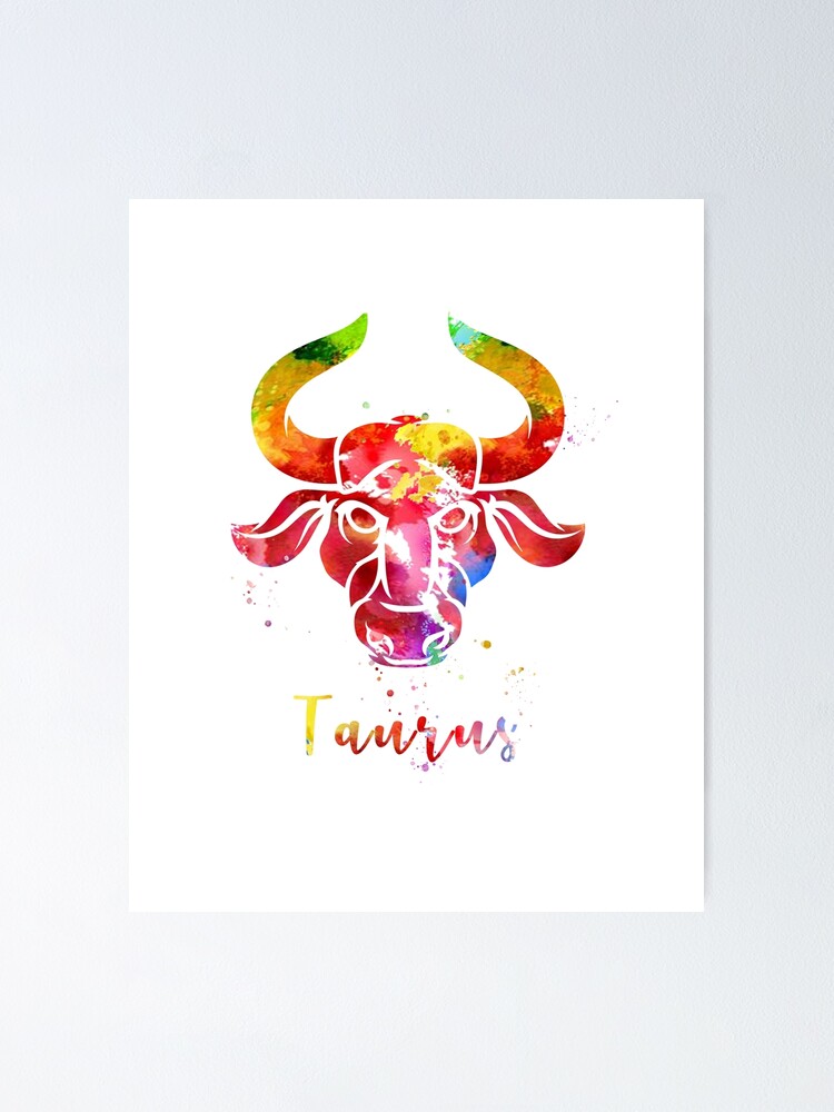 "Taurus Dark Theme" Poster by Zodiac-Fits | Redbubble