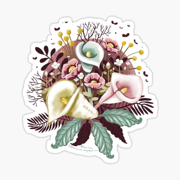 "Calla Lily" Sticker by oliverarting | Redbubble