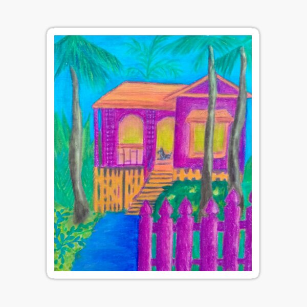 "Magenta Queenslander with Dog" Sticker for Sale by BeatBabadaba ...