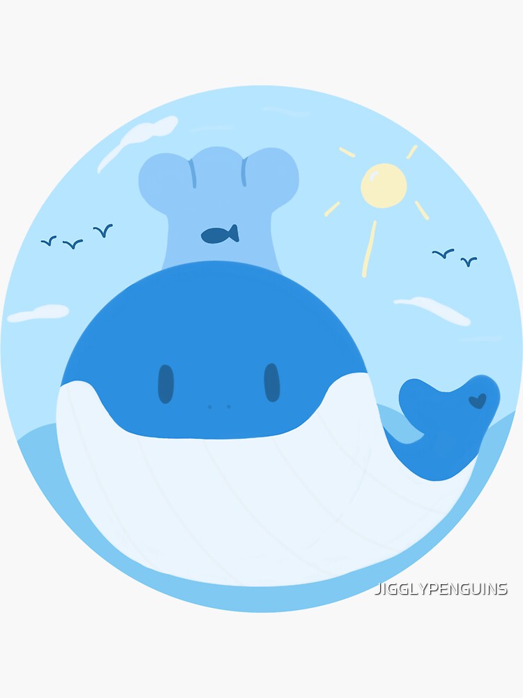 "Friendly Whale Chef" Sticker by JIGGLYPENGUINS | Redbubble