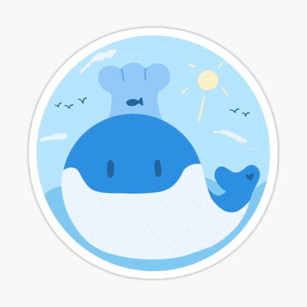 "Friendly Whale Chef" Sticker by JIGGLYPENGUINS | Redbubble