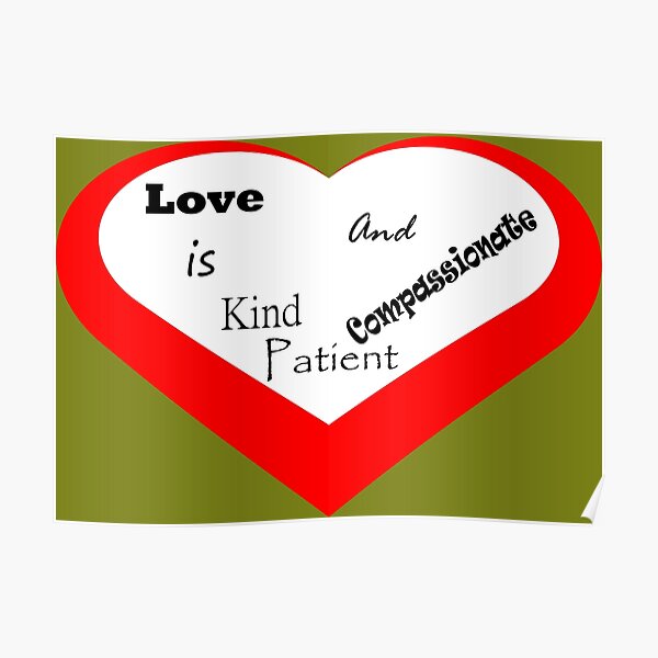 "Heart love shape biblical Godly Christian value Stickers" Poster by ...