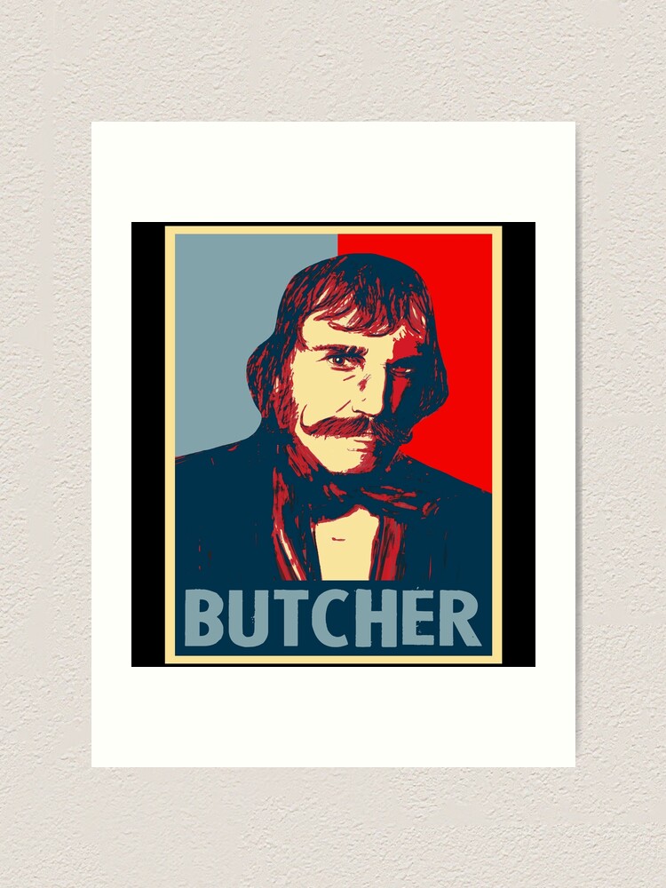 "Bill 'The Butcher' Cutting character butcher poster" Art Print by ...