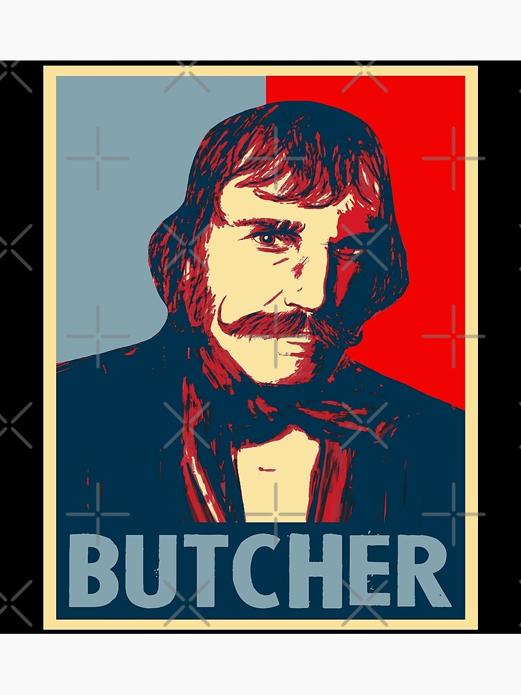 "Bill 'The Butcher' Cutting character butcher poster" Art Print by ...