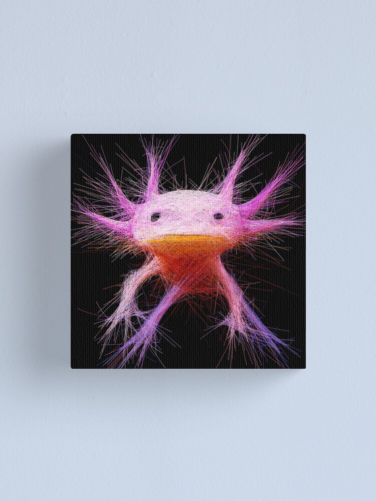 "Angry axolotl - Axolotl grunge style - Axolotl larve" Canvas Print for ...