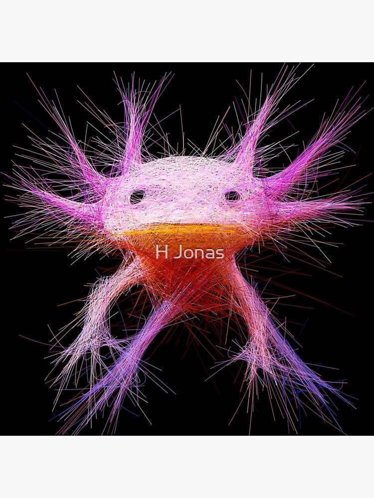 "Angry axolotl - Axolotl grunge style - Axolotl larve" Poster by hjonas ...