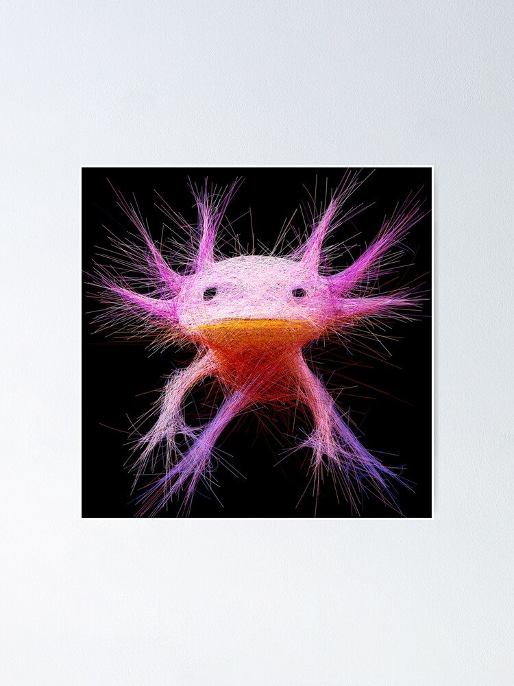 "Angry axolotl - Axolotl grunge style - Axolotl larve" Poster by hjonas ...