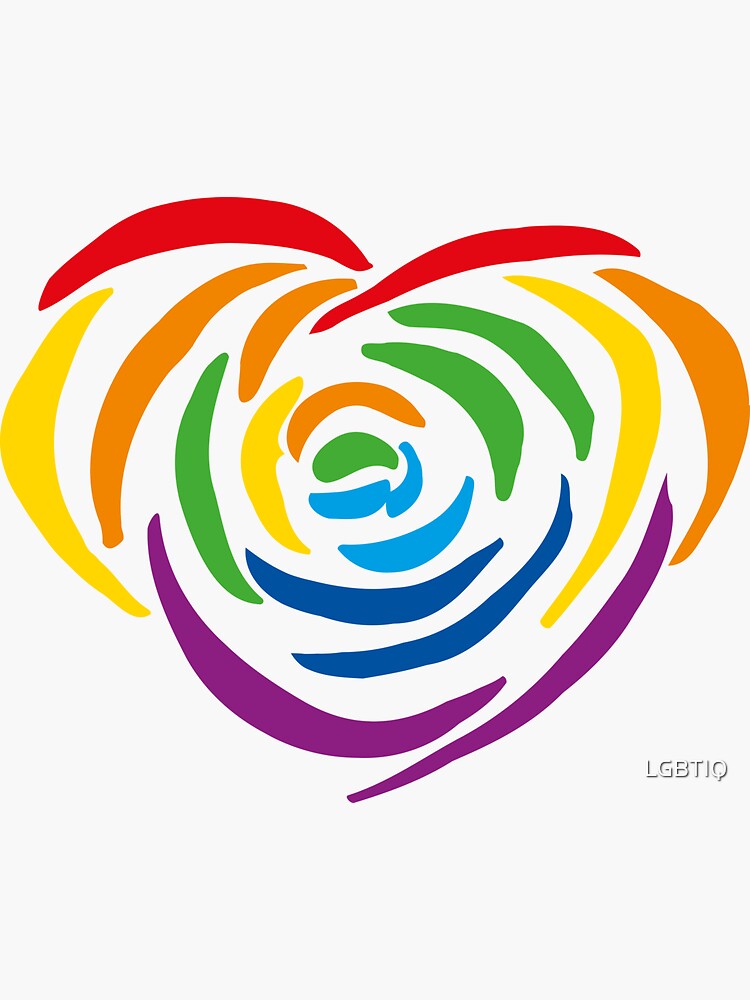 "lgbtiq heart" Sticker by LGBTIQ | Redbubble