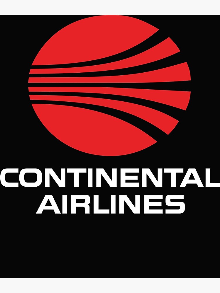 "Continental Airlines Retro Logo - Defunct Airline Logo Classic T-Shirt ...