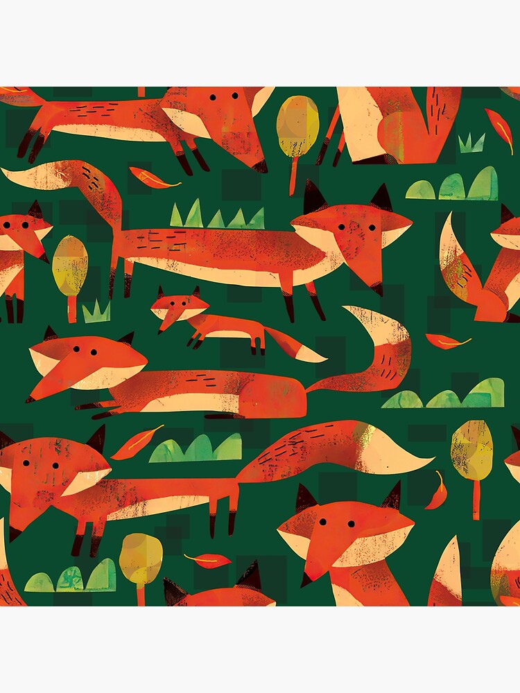 "Cute Fox Long Shape" Poster for Sale by SweetTea4U | Redbubble