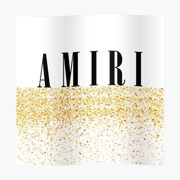 "Farfetch amiri black font with gold accent" Poster by Fandom75 | Redbubble