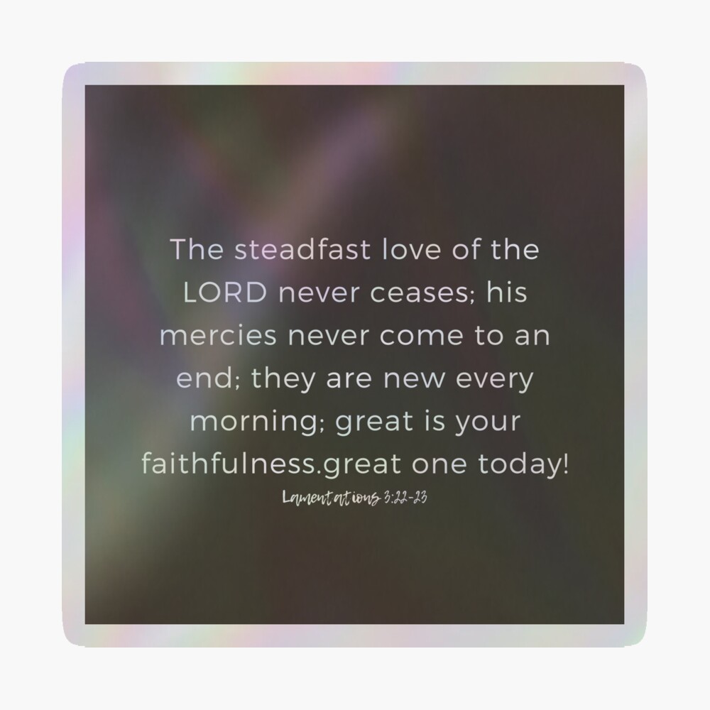 Steadfast Love Quotes The Steadfast Love Of The LORD Never Ceases; His
