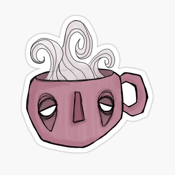 "Just Rosey Coffee Cup" Sticker for Sale by grimwoodforest | Redbubble