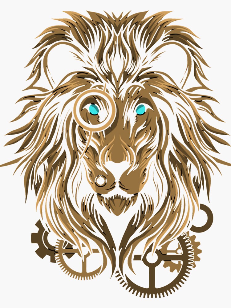 "LION Classic " Sticker for Sale by freyRyanRussell | Redbubble