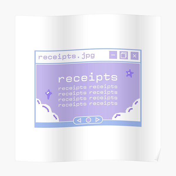 "aesthetic window | receipts |" Poster for Sale by mochipath | Redbubble