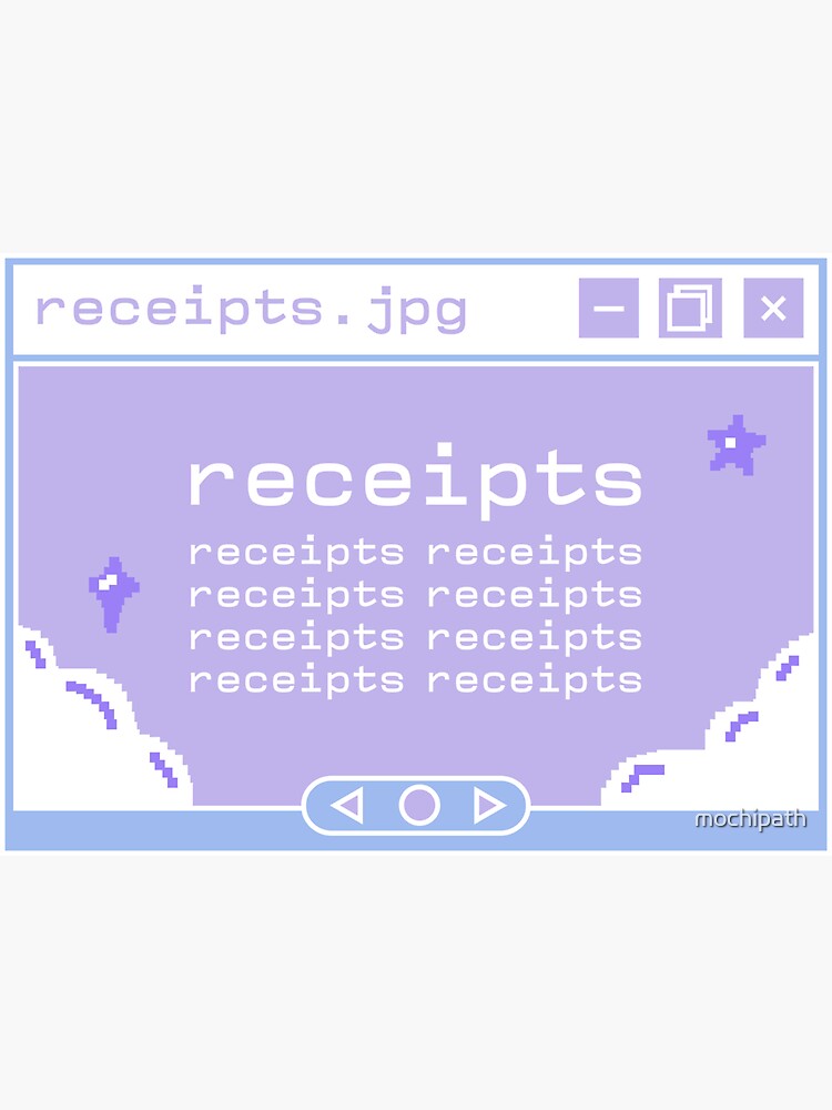 "aesthetic window | receipts |" Sticker for Sale by mochipath | Redbubble