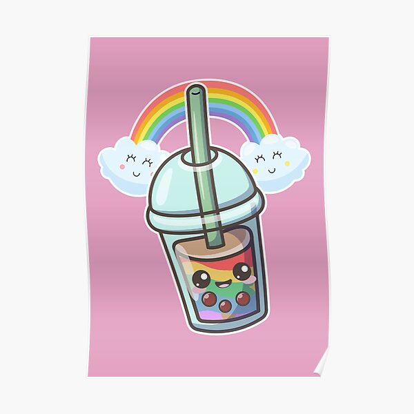 Póster «Orgullo Boba Tea / LGBTQ / Arco iris / Kawaii» de CoolSkin ...