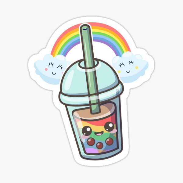 "Pride Boba Tea / LGBTQ / Rainbow / Kawaii" Sticker for Sale by ...