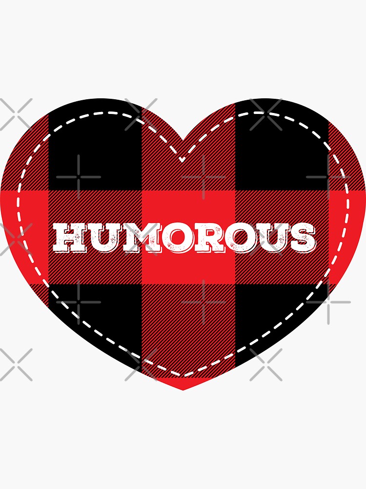 "Buffalo Plaid Lumberjack Humorous Love Heart" Sticker for Sale by ...