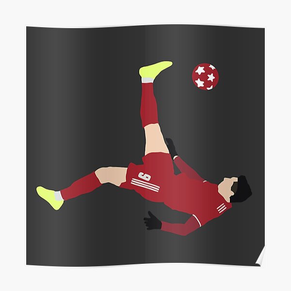 "Robert Lewandowski Bicycle Kick" Poster by shahstickerinc | Redbubble