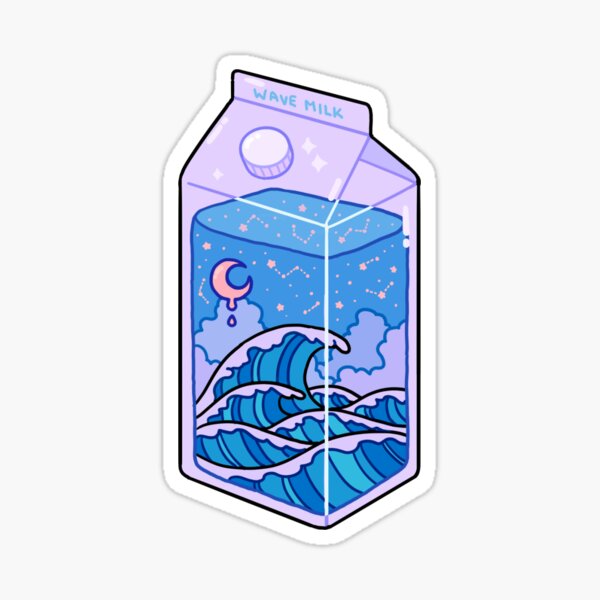"wave milk" Sticker for Sale by freshbobatae | Redbubble