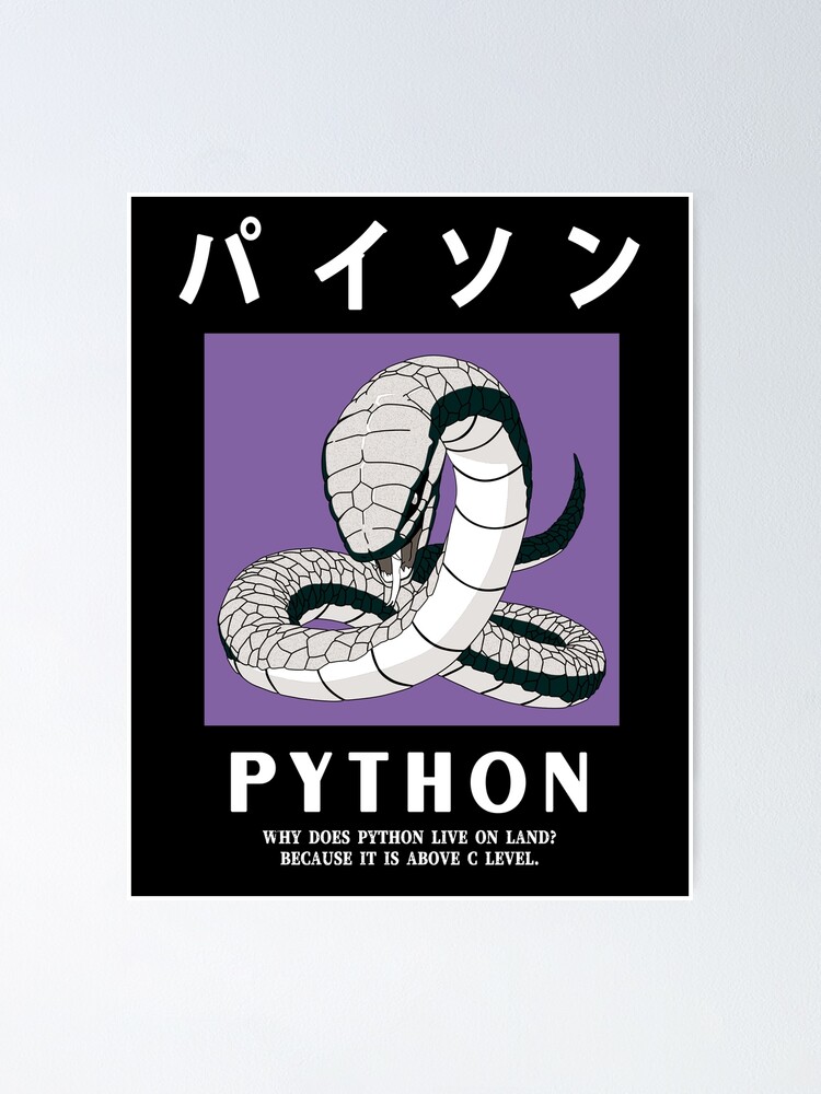 Python Is Above C Level Poster By Danielfgf Redbubble