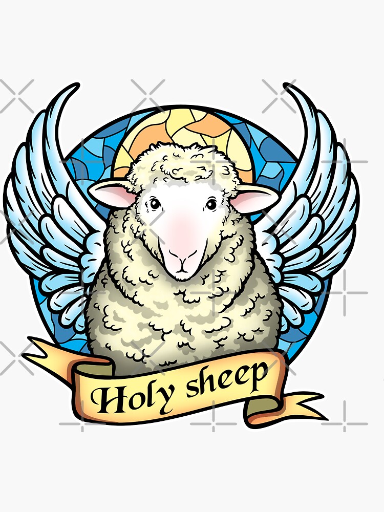 "Holy Sheep" Sticker for Sale by NemiMakeit | Redbubble