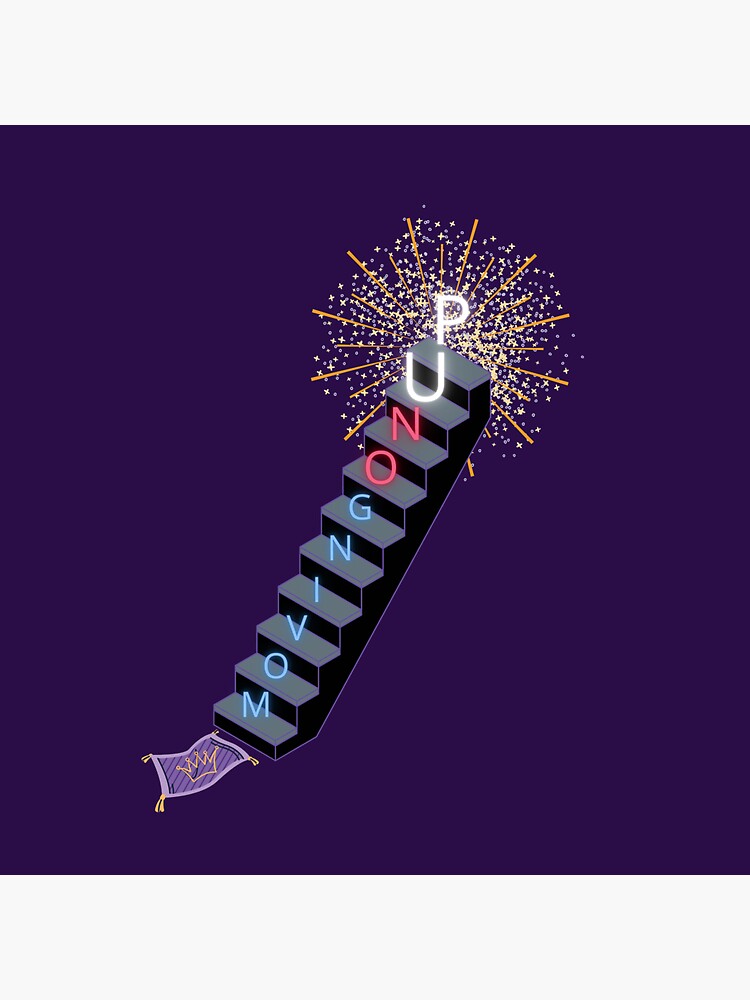 "Moving on Up 1 Step at a Time" Sticker for Sale by D-Winch | Redbubble